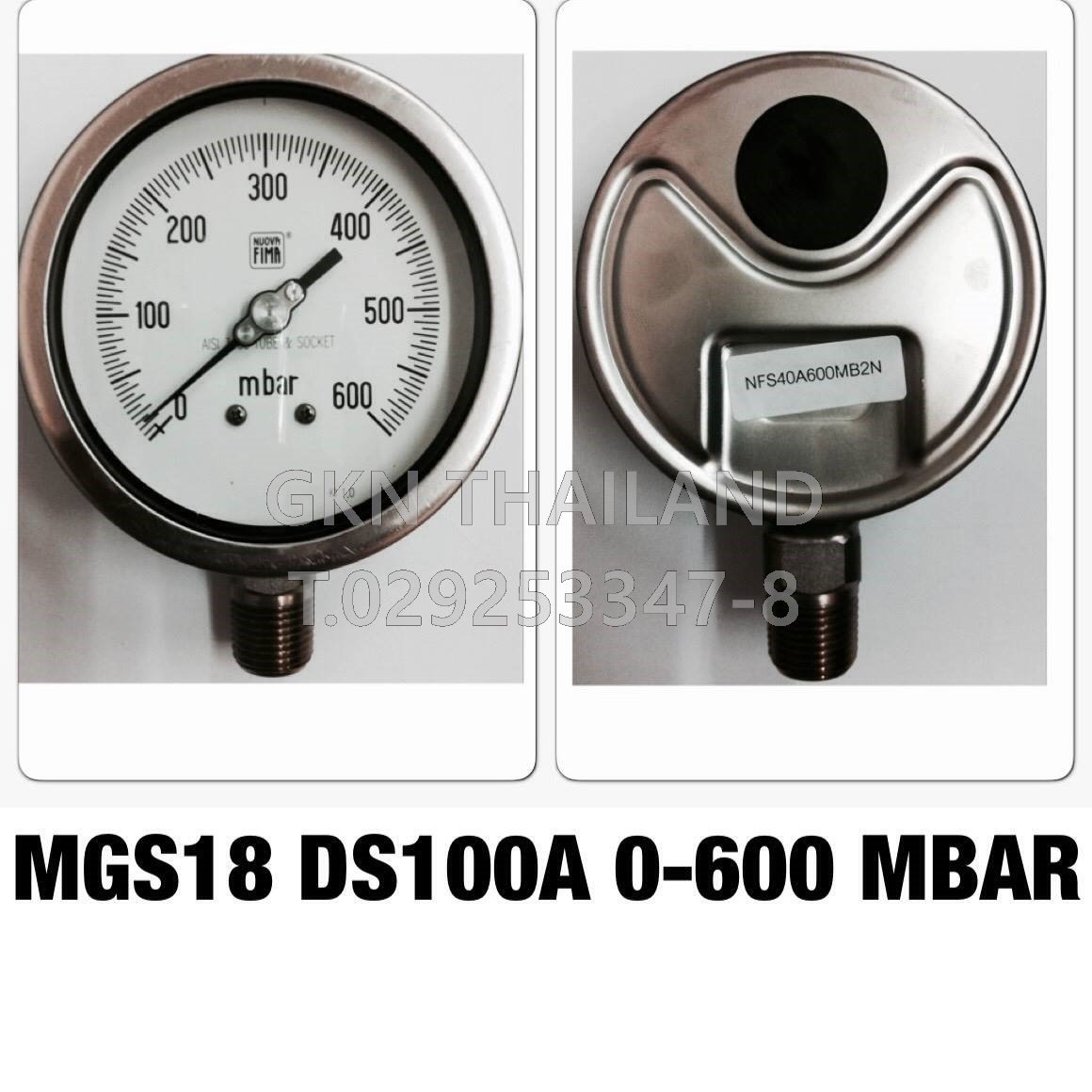 Pressure Gauge Nuova Fima 0-600 MBAR - gknthailand
